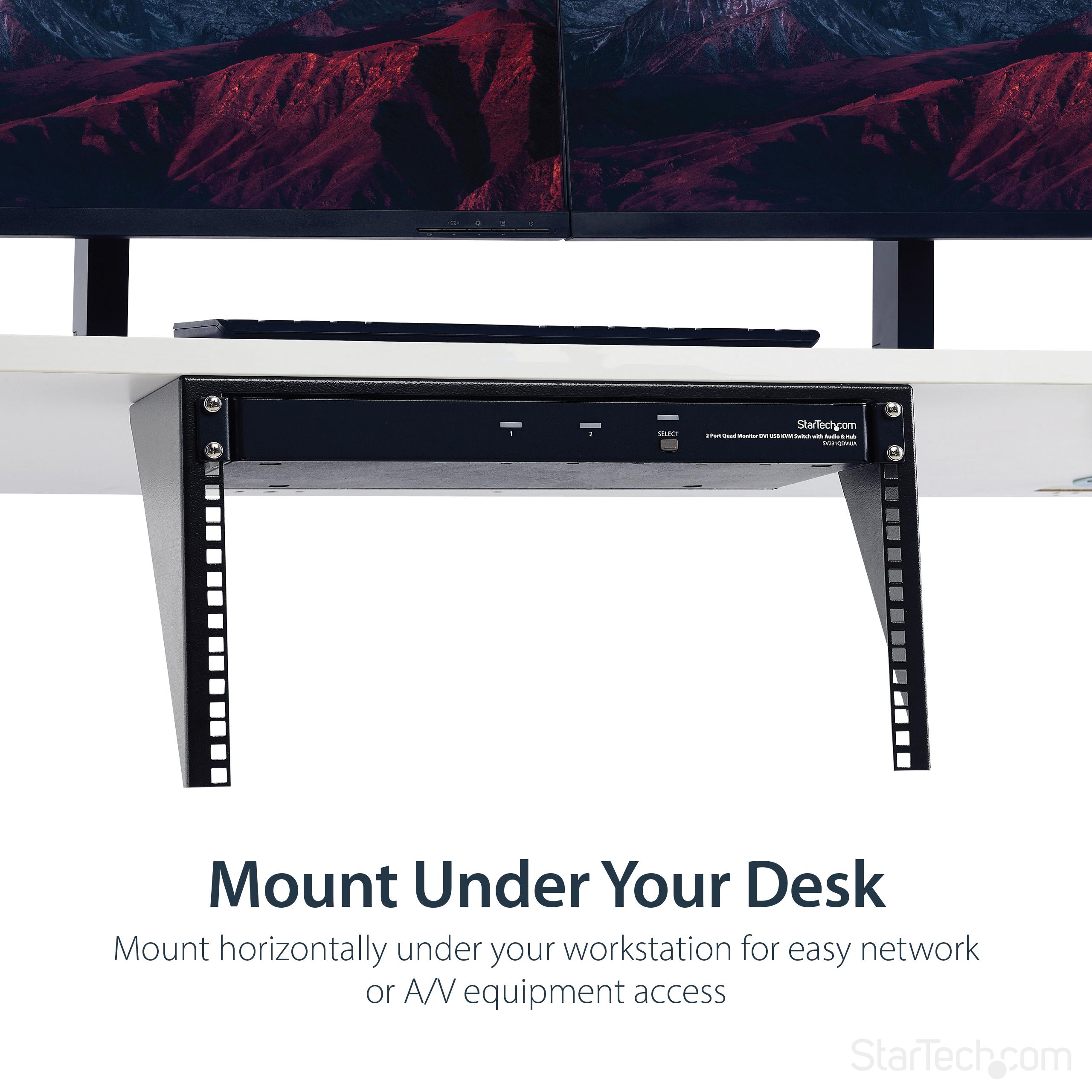 StarTech 6U WALL MOUNT RACK BRACKET / STEEL LOW-PROFILE WALL-BRACKET ...