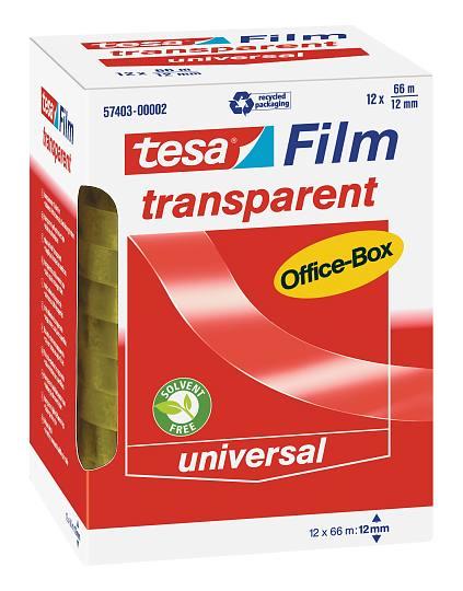 tesafilm Office Box Rolle 66m 12mm transparent 12St., žema kaina | Varle.lt