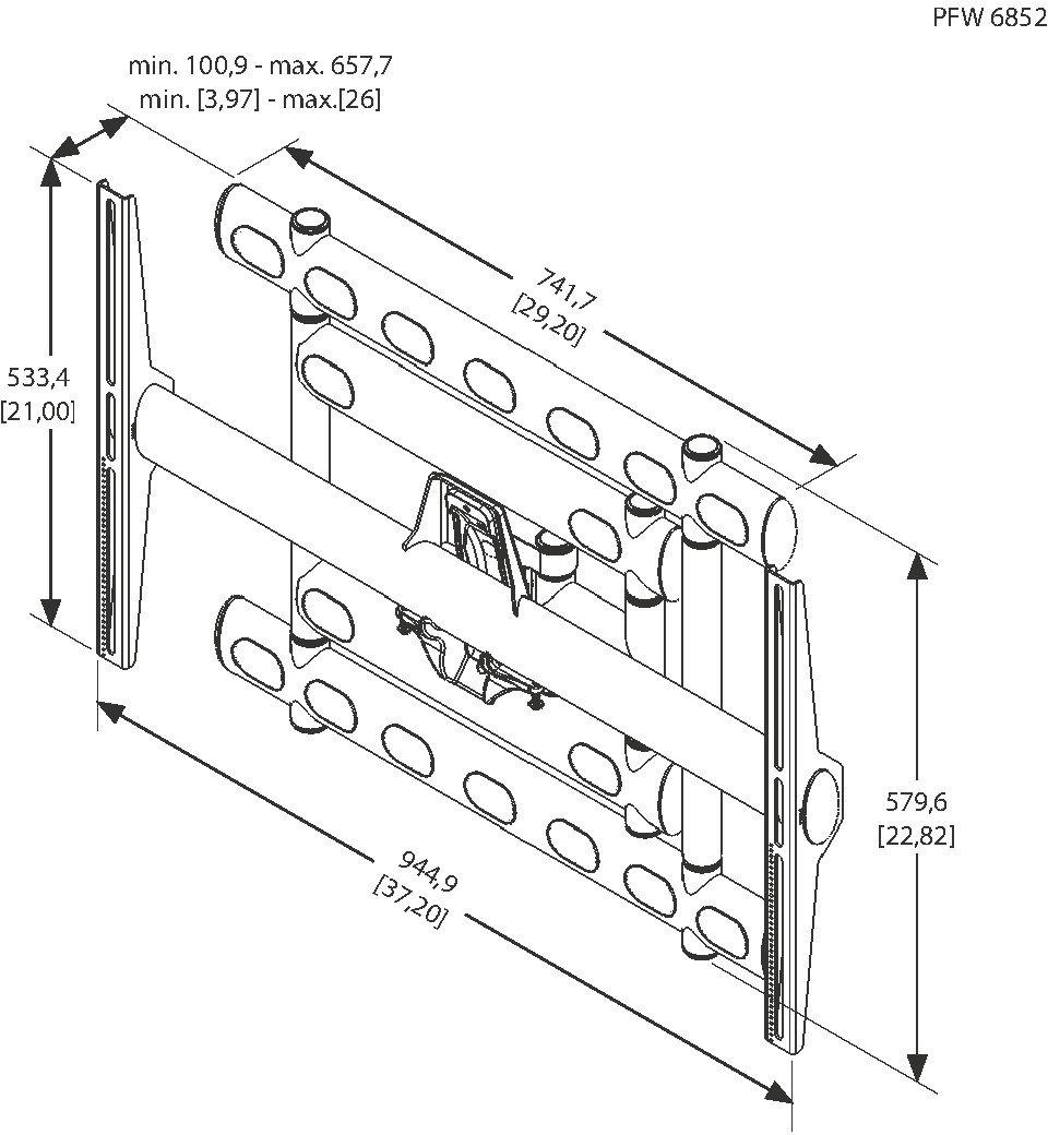 Laikiklis Vogels PFW6852 Ekranas Wall Mount turn & tilt Vogels, modelis ...