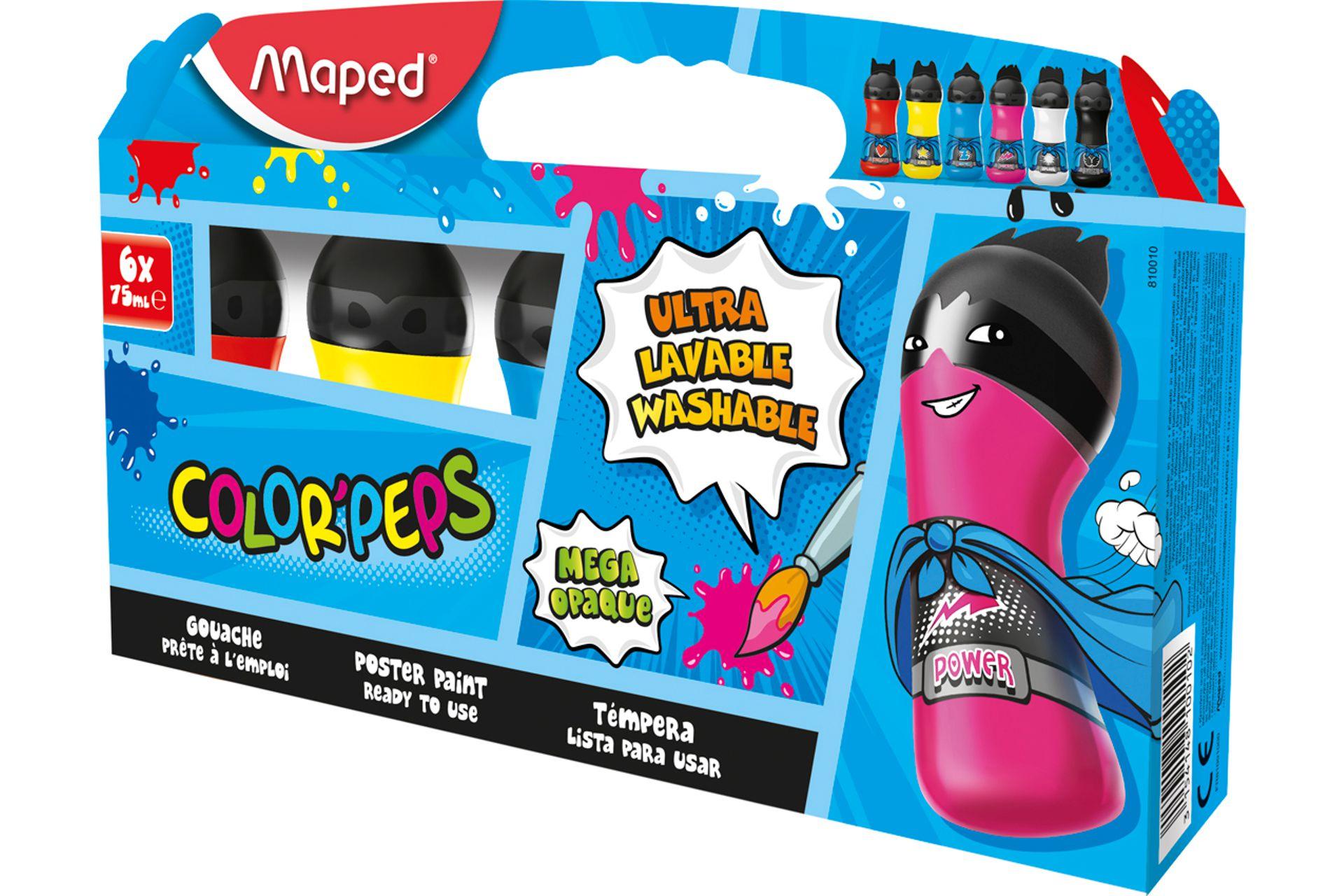 Maped Paints Superpower 6x75ml bazinių spalvų buteliai (235061 ...