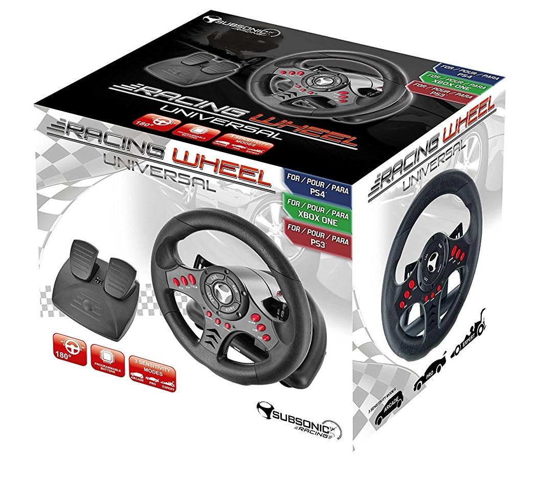 Subsonic SuperDrive SV400 Racing Wheel with Pedals (PS4, PS3, Xbox One ...