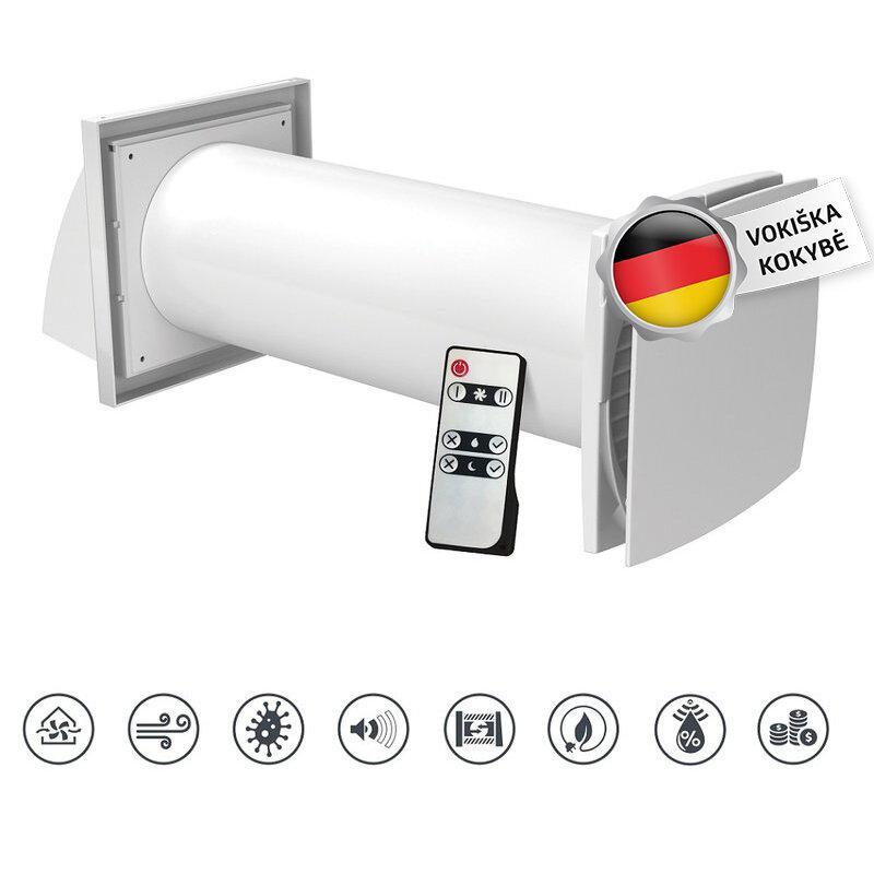 Sieninis mini rekuperatorius Vlano UNO 125 H, žema kaina | Varle.lt