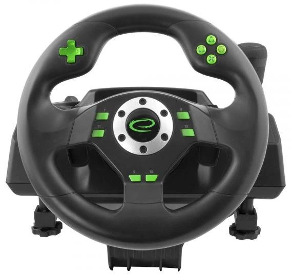 Žaidimų vairas su pedalais Esperanza Drift EGW101 PC / PS3 Juodas ...