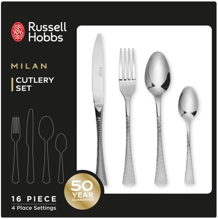 Russell Hobbs RH02229EU7 Milan cutlery set 16pcs, žema kaina | Varle.lt
