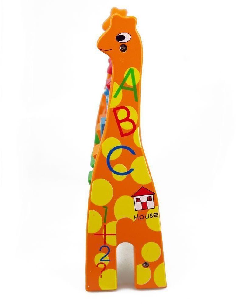 Wooden Alphabet Giraffe Abacus HJD93143, žema kaina | Varle.lt