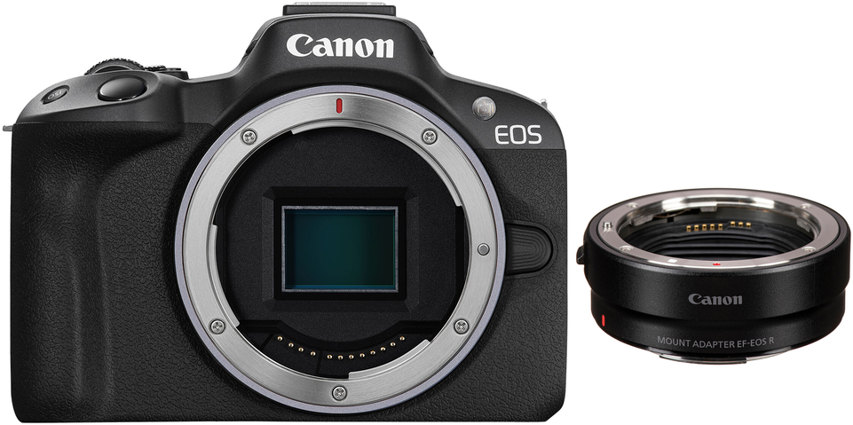 Canon EOS R50 + Mount Adapteris EF-EOS R (Juodas), žema kaina | Varle.lt
