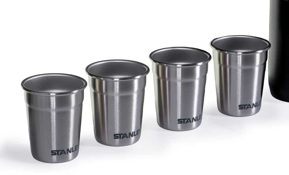 Termoso Rinkinys - Stanley Metaliniai Stiklinės 4 x 60ml Matinė Juoda ...