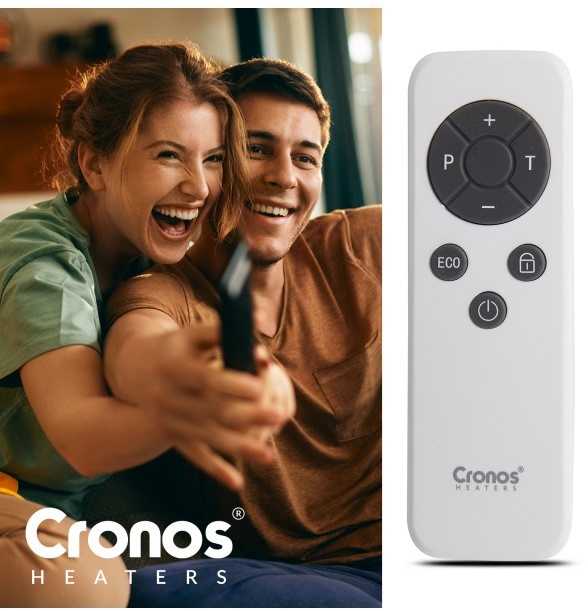 Infraraudonųjų spindulių šildytuvas - Cronos Synthelith Pro CRP-770TWP 770W WiFi pilkas, žema ...