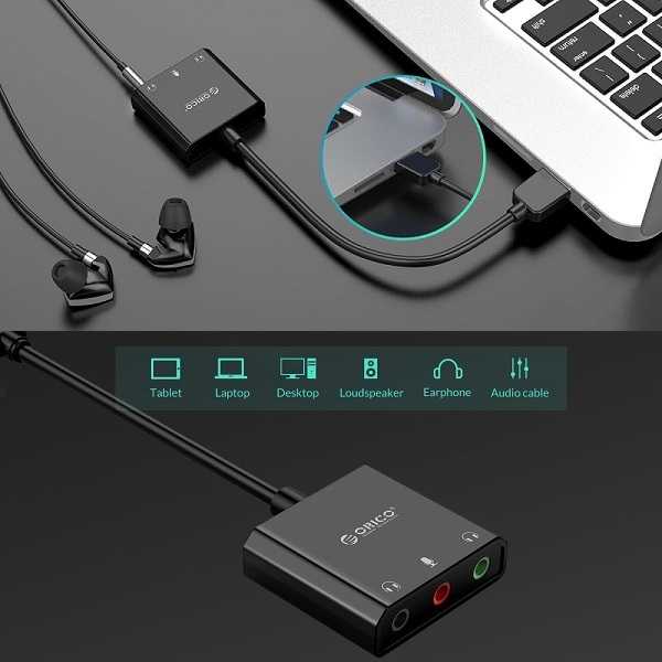 Orico išorinė USB garso plokštė SKT3-BK-BP, modelis - SKT3-BK-BP, žema ...