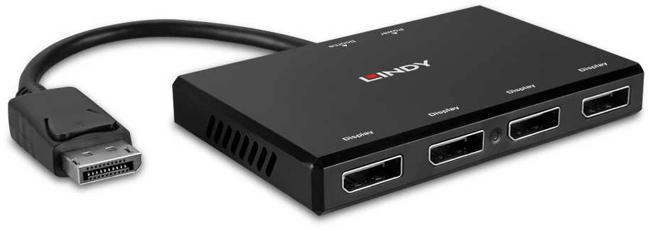Lindy DisplayPort Hub - 4 Port MST Hub 3840x2160 30Hz 21.6 Gbit / s ...