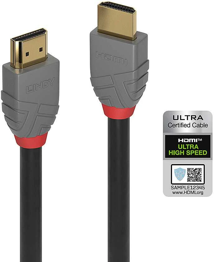 Lindy HDMI Laidas - Anthra Line 1m Ultra High Speed 48Gbps 10240x4320 ...