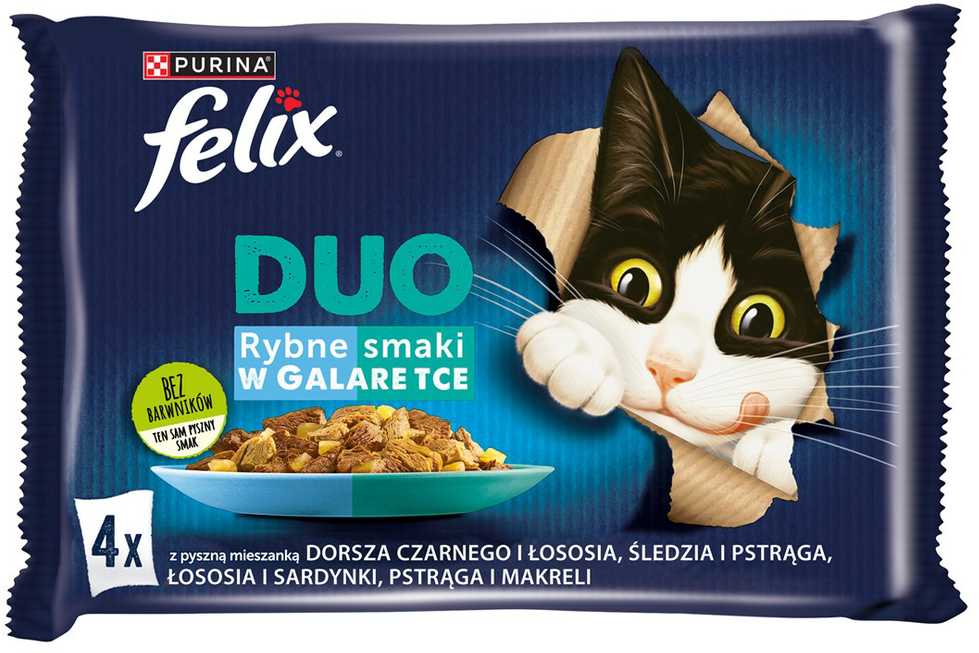 Purina Nestle Kačių Maistas - Felix Fantastic Duo 4x85g, modelis ...