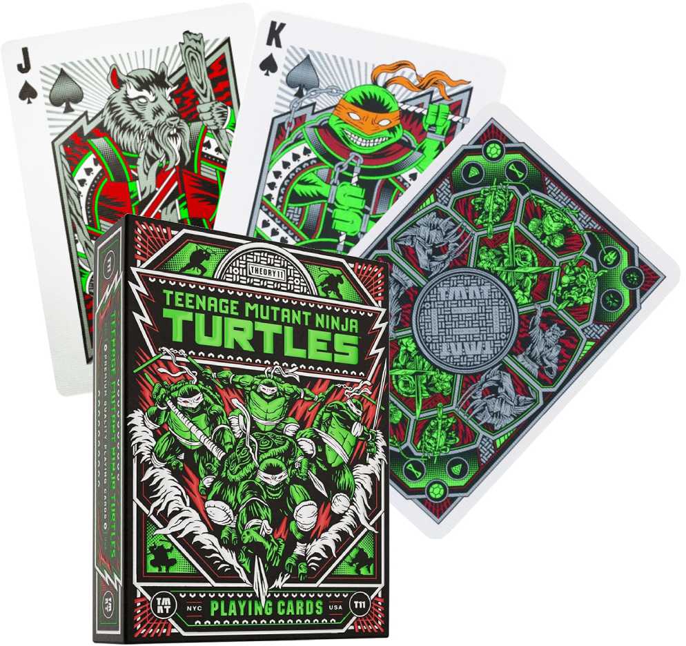 Theory 11 Teenage Mutant Ninja Turtles žaidimo kortos Theory11, modelis ...