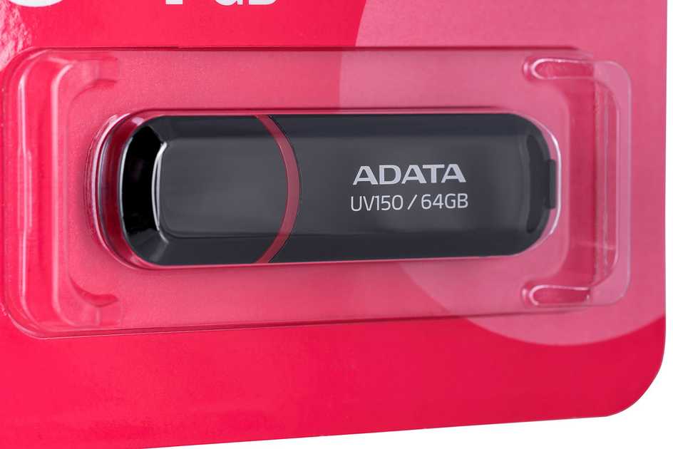 Atmintukas Adata UV150 64GB Juodas, modelis - ‎AUV150-64G-RBK, žema ...