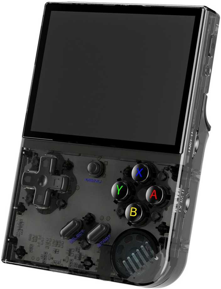 Retro gaming portable console ANBERNIC RG35XX Plus Juodas / transparent ...