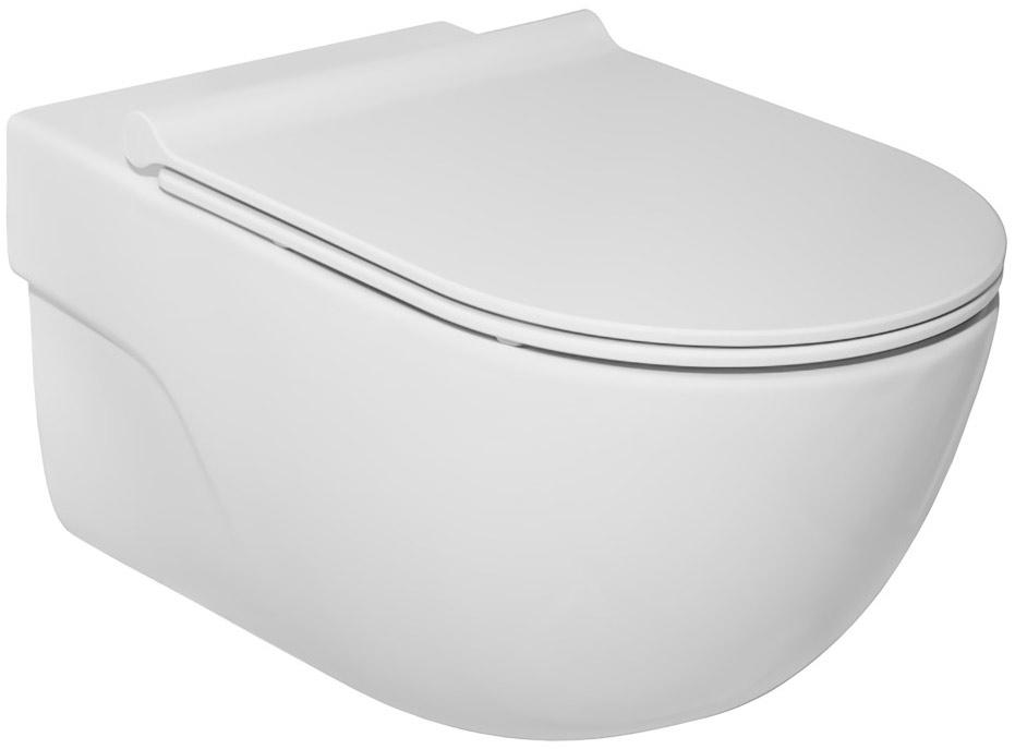 Pakabinamas unitazas MERIDIAN Rimless PACK su Slim SC dangčiu ...