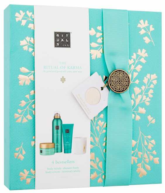Rituals The Ritual Of Karma Gift Set M rinkinys (200 ml. dušo putos + 100 ml. kūno kremas + 125 ...