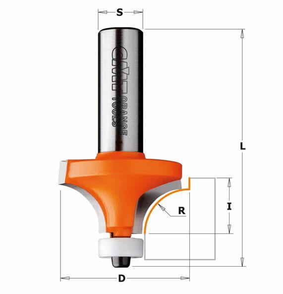 Freza R 2mm D 16,7mm I 12,7mm S 8mm Delrin®, CMT, modelis - 938.167.11 ...