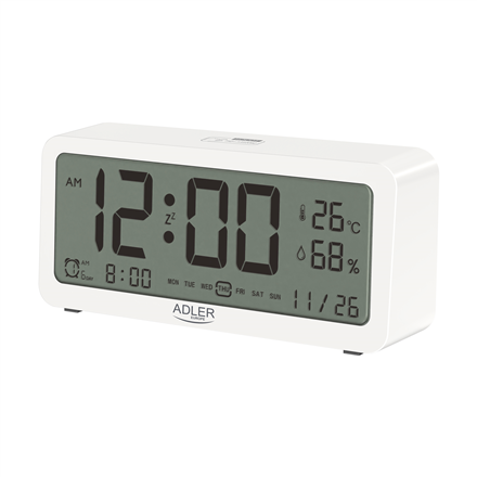 Adler Alarm Clock AD 1195w Baltas, Alarm function, žema kaina | Varle.lt