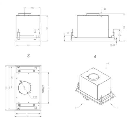 Gartraukis Novy Hood Crystal 26052 Canopy Energy efficiency class B ...