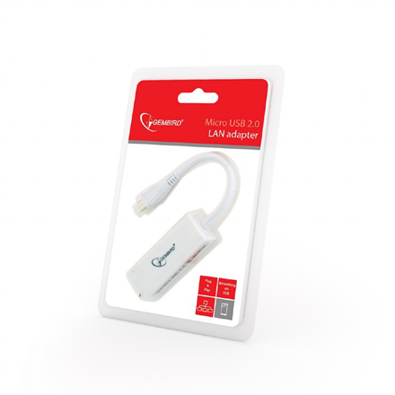Gembird | Micro USB 2.0 LAN adapteris | Micro USB į RJ45, modelis ...
