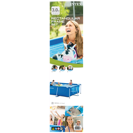 Baseinas Intex stačiakampės formos, 3x2m, Mėlynos spalvos, modelis ...