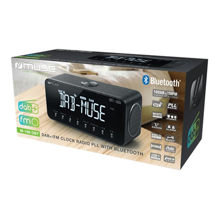 Muse | M-196 DBT | Alarm function | NFC | AUX in | Juodas | DAB+ / FM ...
