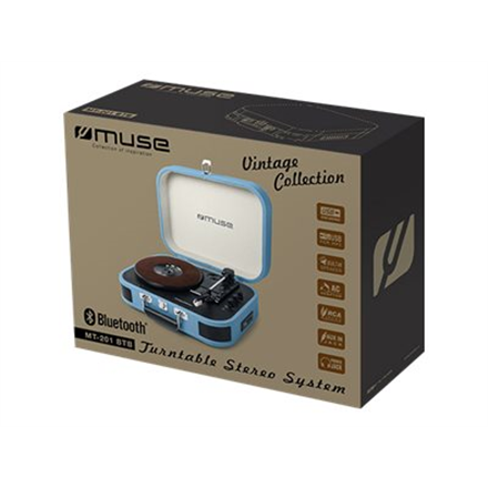 Muse | MT-201BTB | Turntable micro system | USB port | AUX in | Belaidė ...