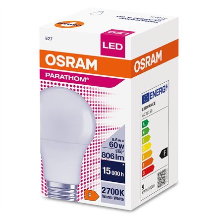 Osram Parathom Classic LED 60 nepritemdoma 8,5 W / 827 E27 lemputė ...