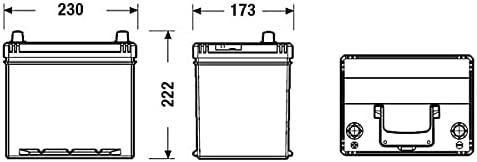 EXIDE EB605 60Ah 390A (EN) 12V akumuliatorius, modelis - EB605, žema ...