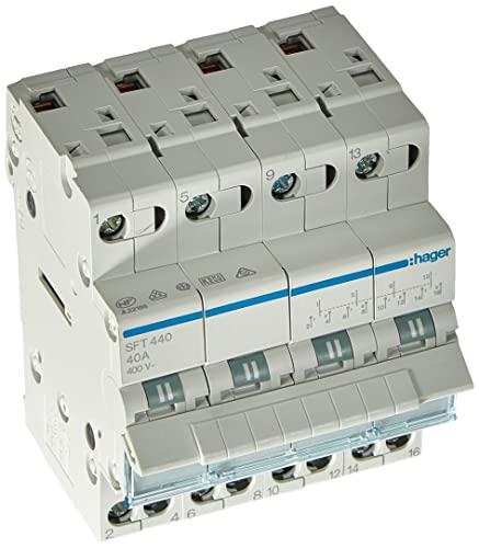 Modulinis kirtiklis Hager SFT440 40A, 4 polių, modelis - ‎SFT440, žema ...