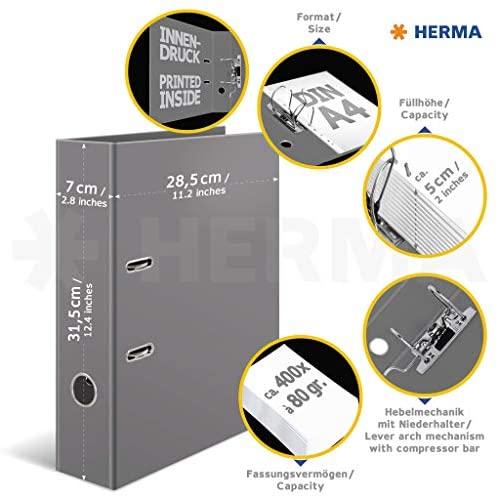 HERMA Ordner A4 Sterne grau mit weißem Stern | Varle.lt