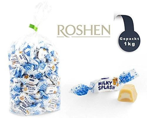 Saldainiai ROSHEN Milky Splash, su pieno įdaru, 1kg, žema kaina | Varle.lt