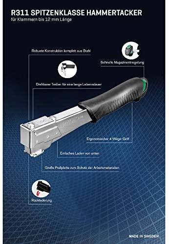 Rapid Profesionalus smūginis kabiamušis R311. Naudoja 140 tipo kabes. 6 ...