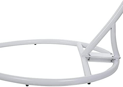 Beliani Shumee Fotel wiszący ze stojakiem rattanowy šviesiai pilkas ...