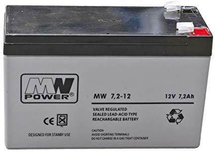 Mw Power MWPower MW 12V 7.2Ah F2(250) AGM akumuliatorius, 6-9 metai, modelis - MW 7,2-12L, žema ...
