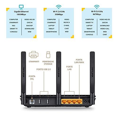 TP-Link Wireless AC1600 Gigabit VDSL / ADSL Modem Maršrutizatorius ...