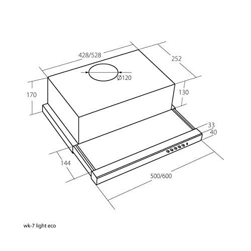 Gartraukis po spintele AKPO WK-7 LIGHT ECO 60 INOX (265,5 m3 / h, 600 ...