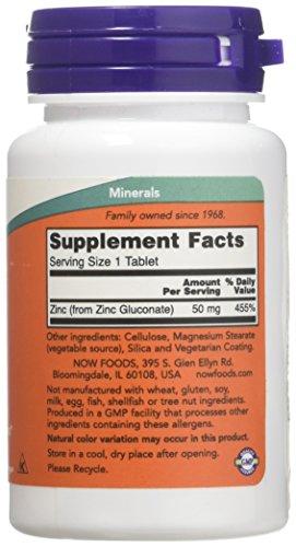 Now Foods Cinko Gliukonatas 50mg, NOW, 100 tablečių, modelis - NOW/094 ...