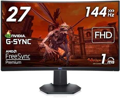 Monitorius DELL S2721HGFA, 27", Gaming / Curved / VA, 1920x1080, 16:9 ...