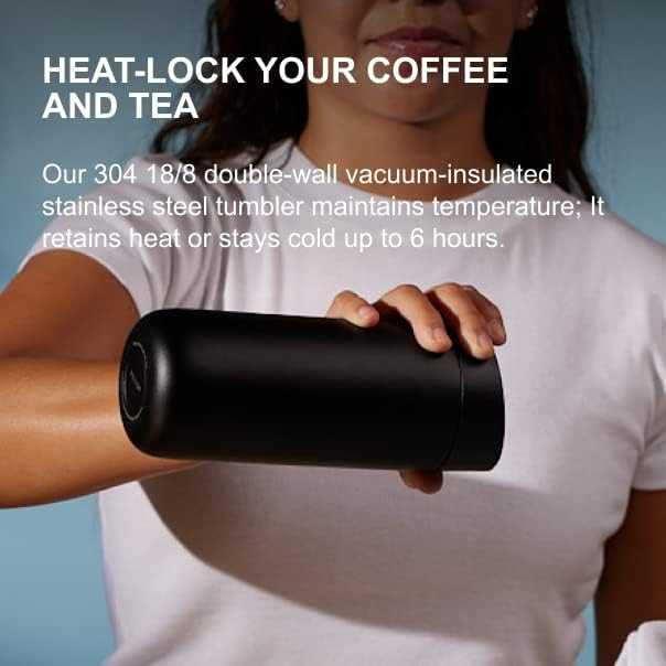 Fellowes Fellow - Carter Slide Mug - Juodas - Izoliuotas puodelis 473ml ...