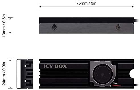 ICY BOX Aušintuvas su ventiliatoriumi M.2 SSD, modelis - ‎60740, žema ...