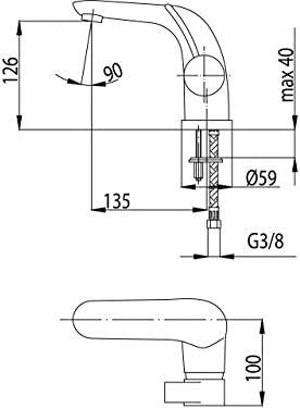 KFA Malachit statomas baseino maišytuvas - chromas (4402-811-00 ...