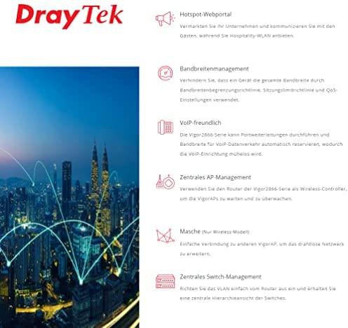 Maršrutizatorius DrayTek Vigor 2866 VDSL2 Super V. ModemRouter m. G ...