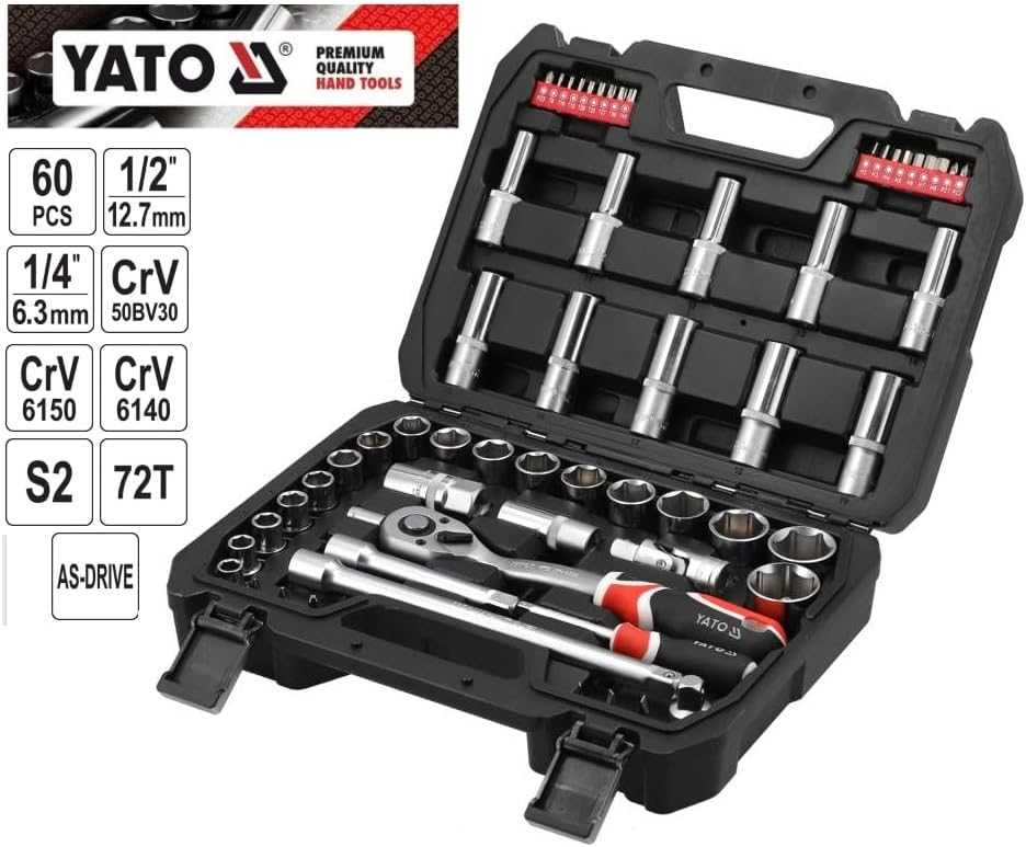 Toya Sa Poland YATO Rinkinys KLUCZY 60el 1 / 2" / 1 / 4", modelis - YT ...