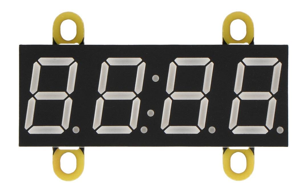 4 skaitmenų, 7 segmentų ekranas su I2C, UNIT-Digi-Clock - raudonos ...