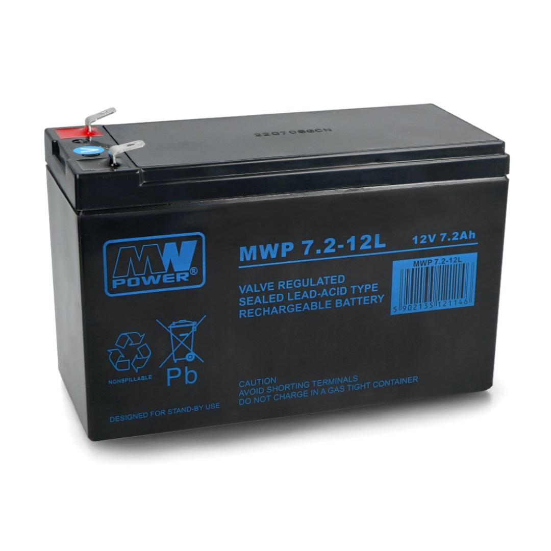 Mw Power MWPower MWP 12V 7,2Ah F2(250) AGM akumuliatorius, 12 metų ...