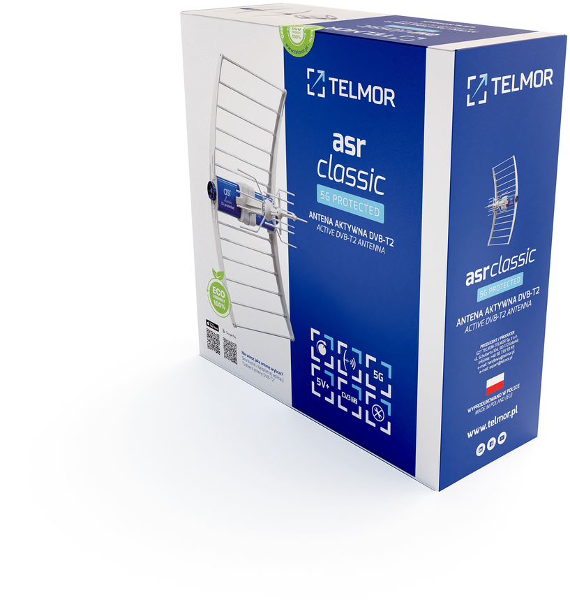 Antenos televizorius DVB-T / T2 ASR Classic 5G PROTECTED 2023 ECO ...