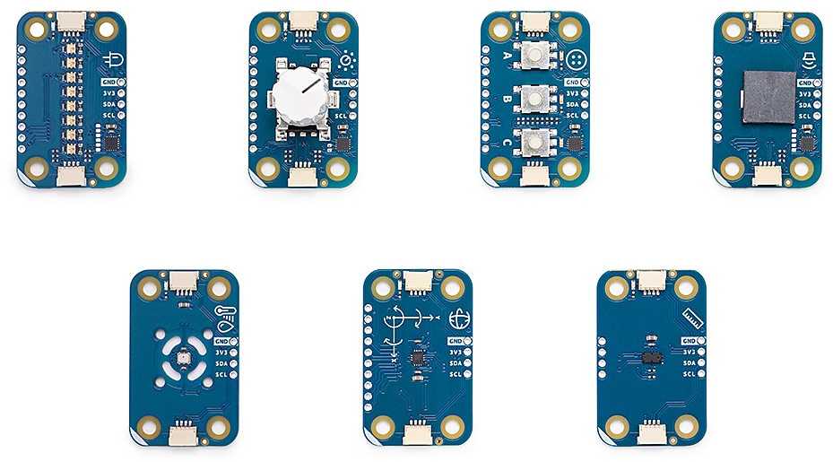 Arduino Plug and Make Kit – Arduino Uno R4 WiFi rinkinys ir 7 Qwiic moduliai – AKX00069, modelis ...