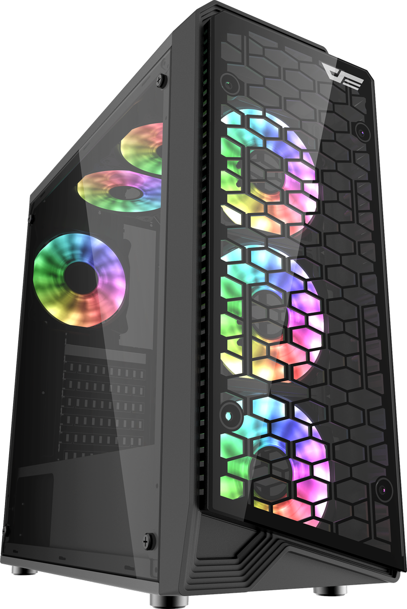 Kompiuterio korpusas Darkflash Water Square ATX PC Case / Honeycomb ...